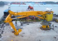 China 100 Ton Hydraulic Knuckle Boom Marine Pedestal Vessel Crane 10m Radius for sale