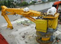 China 100 Ton Hydraulic Knuckle Boom Marine Pedestal Vessel Crane 10m Radius for sale