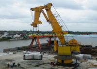 China 100 Ton Hydraulic Knuckle Boom Marine Pedestal Vessel Crane 10m Radius for sale