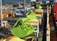 China 10 Cubic Electric Hydraulic Clamshell Grab Bucket 2 Peels for Sand Coal for sale