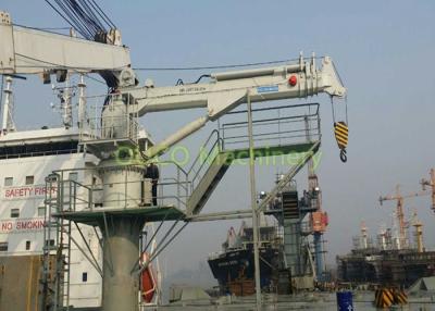 China OUCO 4T15M Marine Pedestal Jib Deck Hydraulic Electrical Crane 45kW 440V for sale