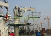 China OUCO 4T15M Marine Pedestal Jib Deck Hydraulic Electrical Crane 45kW 440V for sale
