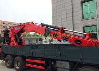 China 100T Truck Mounted Boom Crane Full Power Boom Lorry Crane 13m Radius 16.5m Hoisting Height for sale