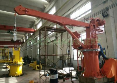 China Hydraulic Marine Deck Crane 3T 4M Stiff Boom Pedestal Slewing Design for sale