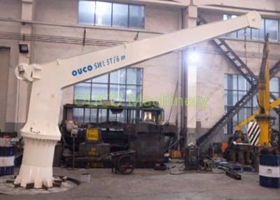China Marine Stiff Boom Crane , Electrical Dinghy Davit Crane Running Smoothly for sale