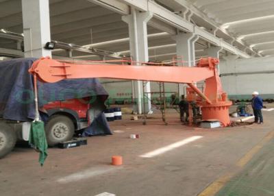 China OUCO 3T 9M Stiff Boom Marine Deck Crane 15KW 415V Pedestal Boat Davit Crane for sale