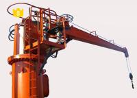 China OUCO 3T 9M Stiff Boom Marine Deck Crane 15KW 415V Pedestal Boat Davit Crane for sale