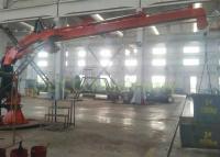China 6T Marine Folding Knuckle Boom Crane 12m Radius Hydraulic Manual Control for sale