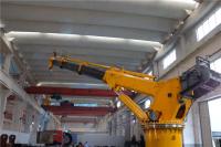 China Electro Hydraulic Marine Deck Crane 8T 15M Remote Control Telescopic Boom 75KW 440V for sale