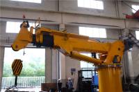 China Electro Hydraulic Marine Deck Crane 8T 15M Remote Control Telescopic Boom 75KW 440V for sale