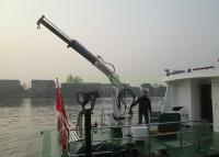 China 1 Ton Marine Hydraulic Boom Crane Telescopic Boom 5m Radius 15m Hoisting Height for sale