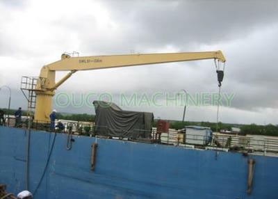 China Marine Straight Boom Crane 5T 13.5M Pedestal Deck Cargo Lifting for sale