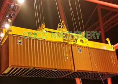 China Custom Color Container Lifting Spreader Bar 20ft 40ft Telescopic Electric Spreader 35t 40t for sale