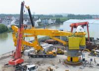 China OUCO 100T 10M Electro-Hydraulic Knuckle Boom Crane Heavy Duty Marine Offshore for sale