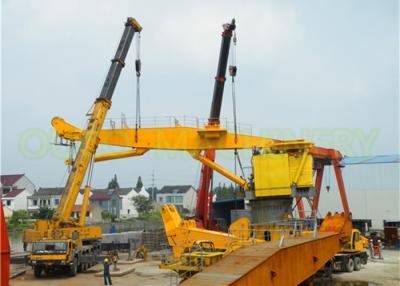 China OUCO 100T10M Knuckle Boom Crane ABS Tested Factory Site Norway Client Inspection for sale