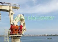 China 2.5T 22M Electro-Hydraulic Folding Boom Offshore Pedestal Crane 360 Degree Rotation for sale