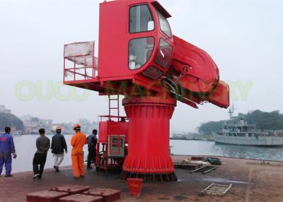 China 5T Marine Deck Crane Folding Boom Knuckle Boom Pedestal Crane 20m Radius 55KW for sale