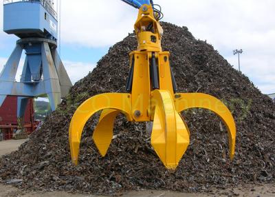 China Electric Hydraulic Orange Peel Grab 6 Tine 12-25CBM Scrap Handling Rope Peel Grab Bucket for sale