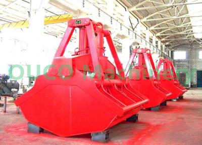 China Bulk Handling Mechanical Rope Clamshell Grab Bucket 2.5-50t Low Empty Weight High Efficiency for sale