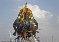 China Ouco Orange Peel Grab Steel Waste Bulk Grab Bucket 10.7m Reach Low Consumption for sale