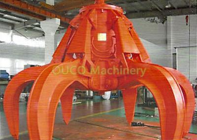 China Overhead Waste Crane Orange Peel Grab 1m3 to 25m3 Scrap Grapple Bucket with Siemens Motor for sale