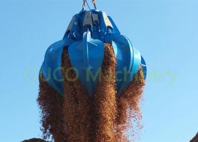 China Electric Hydraulic Orange Peel Grab 6 Tine 12-25 CBM Heavy Duty Scrap Grapple for sale