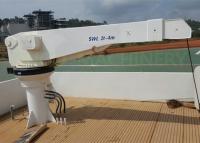 China 1T 4M Telescopic Boom Yacht Crane CCS ABS BV Certified Small Boat Lifting Crane for sale