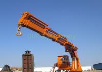China Marine Deck Hydraulic Folding Crane 55 kW 6T 22M 360 Degree Continuous Rotation for sale