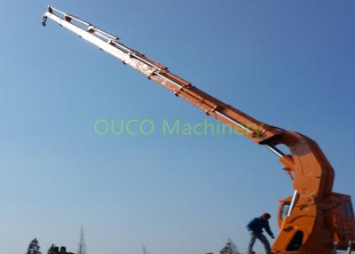 China Marine Deck Hydraulic Folding Crane 55 kW 6T 22M 360 Degree Continuous Rotation for sale