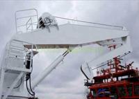 China 100T 10M Electric Hydraulic Knuckle Boom Marine Crane 360 Degree Continuous Rotation for sale
