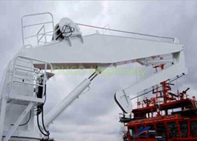 China 100T 10M Electric Hydraulic Knuckle Boom Marine Crane 360 Degree Continuous Rotation for sale