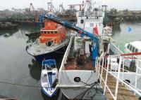 China High Durability Hydraulic Deck Crane 1T 8M Manual / Radio Remote Control Operation for sale
