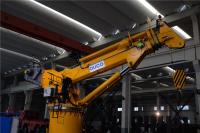 China 8T 15M Offshore Pedestal Crane Hydraulic Telescopic Boom Crane 75KW 440V Remote Control for sale
