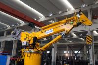 China 8T 15M Offshore Pedestal Crane Hydraulic Telescopic Boom Crane 75KW 440V Remote Control for sale