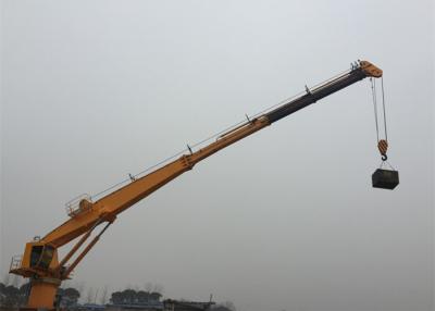 China OUCO Marine Pedestal Ship Crane 3T@40M 40T@6.5M Hydraulic Telescopic Boom Heavy Duty Overload Protection for sale