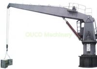 China Custom Stiff Boom Jib Crane 5T 13.5M Marine Pedestal Electric Hydraulic Crane for sale