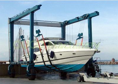 China Heavy Yacht Mobile Harbour Crane 20t Capacity Blue Color Seaport Crane Steel Structure for sale