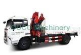 China 10TM Truck Mounted Knuckle Boom Crane Telescopic Adjustable Boom 5t Capacity for sale