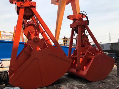 China Wireless Radio Remote Control Marine Grapple Grab Bucket 9.5 Ton Two Rope Clamshell for sale