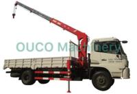 China 10 Ton Semi Knuckle Telescopic Boom Truck Mounted Crane 10tm Lifting Moment for sale