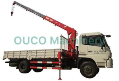 China 10 Ton Semi Knuckle Telescopic Boom Truck Mounted Crane 10tm Lifting Moment for sale