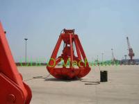 China Four Rope Mechanical Clamshell Grab Bucket 15t High Efficiency Orange Peel Grab for Sand Gravel for sale