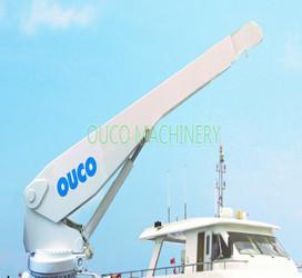 China Portable Yacht Telescopic Boom Crane 1t SWL 4m Radius Hydraulic Deck Crane ISO Certified for sale