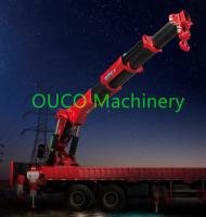 China Light Duty Truck Mounted Knuckle Boom Crane 10tm Telescopic Boom Portable Design for sale