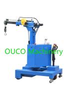 China Portable Electric Floor Crane 270 Degree Slewing Telescopic Boom 450kg Capacity for sale