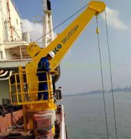 China 4 Ton Marine Stiff Boom Crane Electric Hydraulic Deck Crane 15KW 415V 50Hz for sale