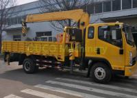 China 10 T Electric Driven Truck Mounted Hydraulic Crane Lifting / Unloading for sale