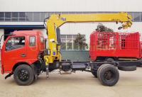 China 10 T Electric Driven Truck Mounted Hydraulic Crane Lifting / Unloading for sale