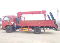China 15 Ton Truck Mounted Hydraulic Stiff Boom Crane 8m Working Radius 15m Hoisting Height for sale