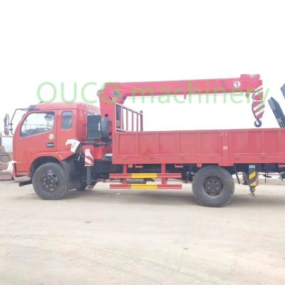 China Mobile Hydraulic Telescopic Crane 360 Degree Rotation 8 Ton Truck Mounted Jib Crane for sale
